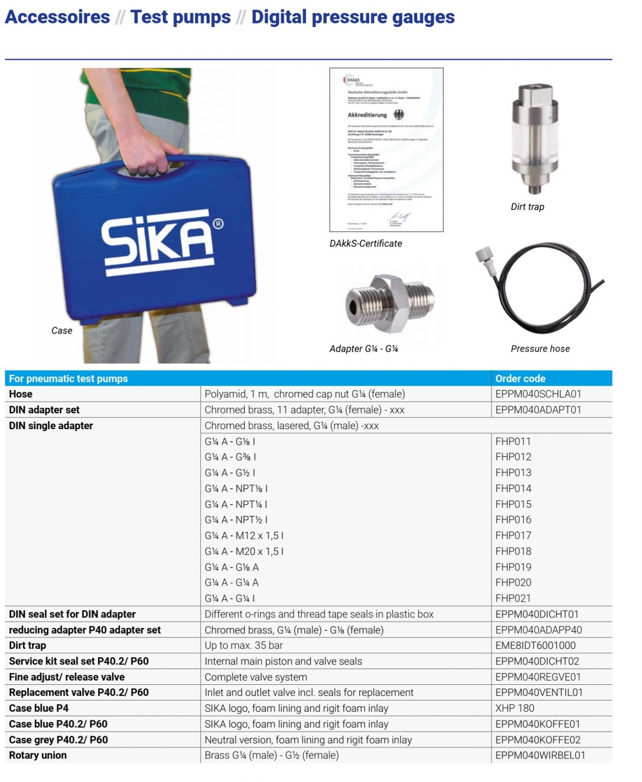 SIKA PNEUMATIC PRESSURE CALIBRATOR - HOP VIET TECH CO., LTD